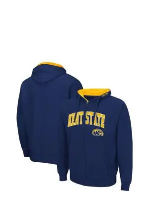 COLOSSEUM Kent State Golden Flashes Arch & Logo 3.0 Full-zip Hoodie - Navy