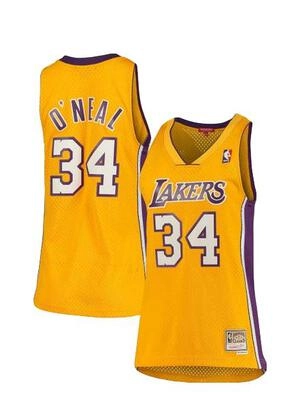 Mitchell & Ness Shaquille O'neal Los Angeles Lakers 1999/00 Hardwood Classics Swingman Jersey - Gold