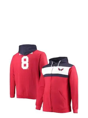Profile Alexander Ovechkin Washington Capitals Colorblock Full-zip Hoodie - Red