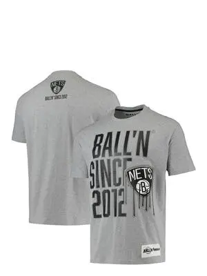 BALL'N Heathered Gray Brooklyn Nets Since 2012 T-shirt - Heather Gray