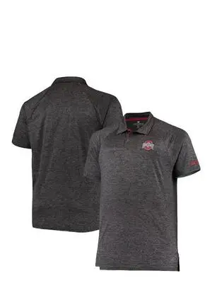 COLOSSEUM Heathered Black Ohio State Buckeyes Big & Tall Down Swing Polo - Heather Black