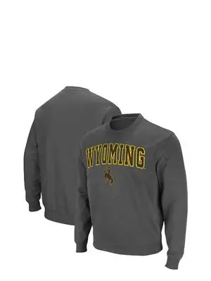 COLOSSEUM Wyoming Cowboys Tackle Twill Pullover Sweatshirt - Charcoal