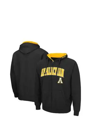 COLOSSEUM Appalachian State Mountaineers Arch & Logo 3.0 Full-zip Hoodie - Black