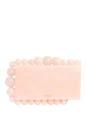 Cult Gaia Cult Gaia Eos Beaded Acrylic Box Clutch Pink