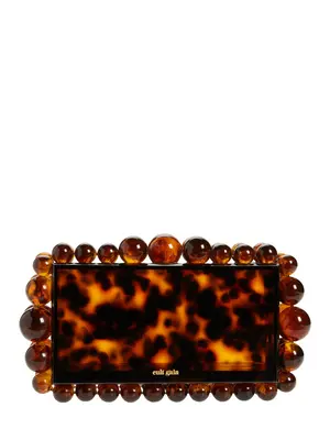 Cult Gaia Cult Gaia Eos Beaded Acrylic Box Clutch Tortoise