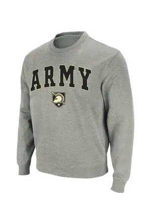 COLOSSEUM Army Black Knights Arch & Logo Crew Neck Sweatshirt Heather Gray