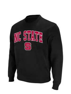 COLOSSEUM Nc State Wolfpack Arch & Logo Crew Neck Sweatshirt - Black