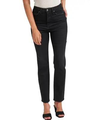 SILVER JEANS CO. Aikins High-rise Straight Leg Jeans - Black