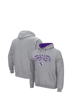COLOSSEUM Stephen F Austin Lumberjacks Arch And Logo Pullover Hoodie - Heather Gray