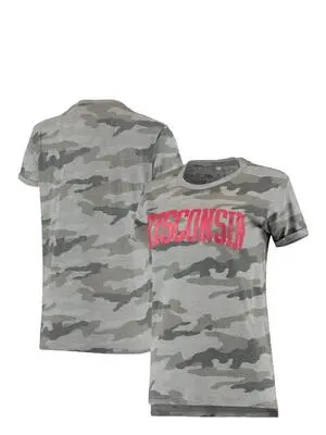 PRESSBOX Wisconsin Badgers Print T-shirt - Camo