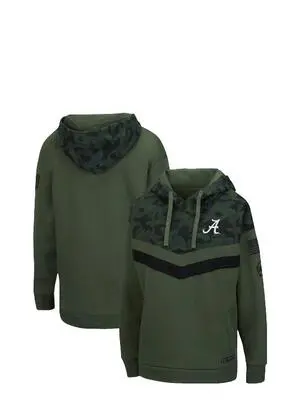 COLOSSEUM Alabama Crimson Tide Camo Chevron Pullover Hoodie - Olive