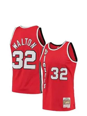 Mitchell & Ness Bill Walton Portland Trail Blazers 1976/77 Hardwood Classics Swingman Jersey - Red