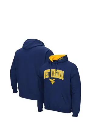 COLOSSEUM West Virginia Mountaineers Arch & Logo 3.0 Pullover Hoodie - Navy
