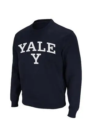 COLOSSEUM Yale Bulldogs Arch & Logo Crew Neck Sweatshirt - Navy