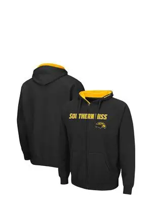 COLOSSEUM Southern Miss Golden Eagles Arch & Logo 3.0 Full-zip Hoodie - Black