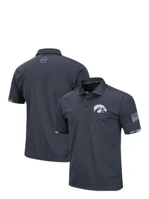 COLOSSEUM Iowa Hawkeyes Big & Tall Oht Military Appreciation Digital Camo Polo - Charcoal