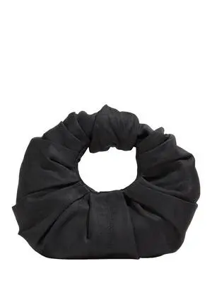 GIA STUDIOS Croissant Mini Pleated Twill Tote - Black
