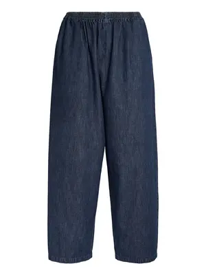 Eskandar Cotton Japanese Trousers - Blue