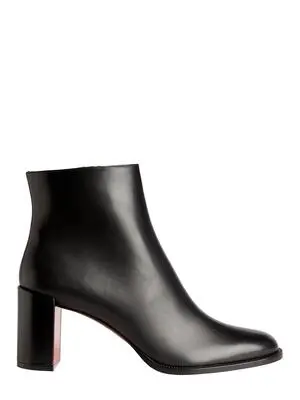 CHRISTIAN LOUBOUTIN Adoxa 70 Leather Ankle Boots - Black