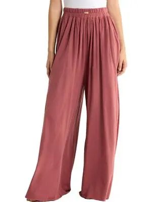 Lunya Organic Pima Wide Leg Lounge Pants - Mull Maple