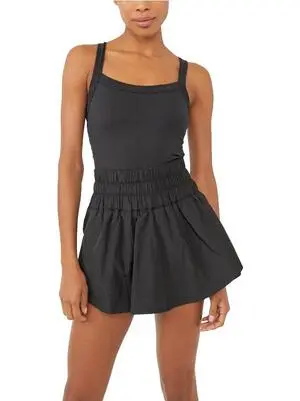 Free People Way Home Skort Romper - Black