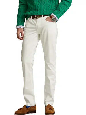 Ralph Lauren Sullivan Slim Stretch Sateen Pant Deckwash White