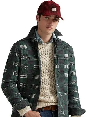 Ralph Lauren Classic Fit Plaid Flannel Workshirt - Forest Black