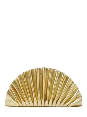 Cult Gaia Nala Ruched Clutch - Gold
