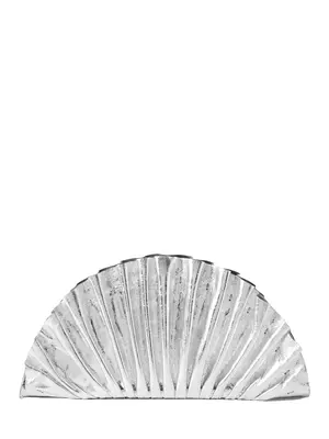 Cult Gaia Nala Ruched Clutch - Silver