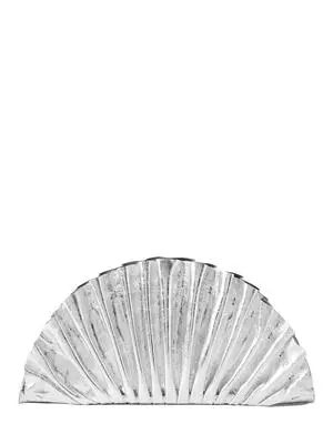 Cult Gaia Nala Ruched Clutch - Silver