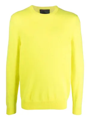 Philipp Plein Skull Pointelle-knit Cashmere Jumper - Yellow