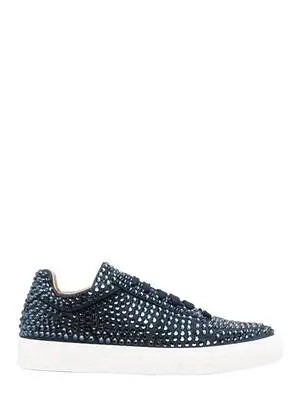 Philipp Plein Rhinestone Lace-up Sneakers - Blue