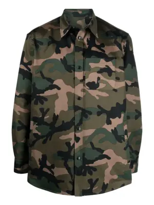 VALENTINO Camouflage Shirt Jacket
