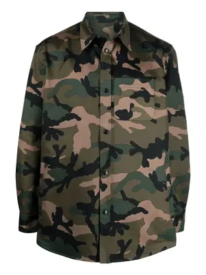 VALENTINO Camouflage Shirt Jacket
