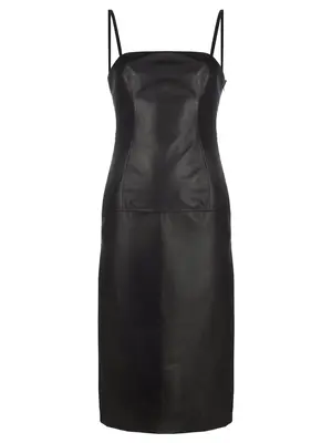 Giuseppe Di Morabito Leather Midi Dress - Black
