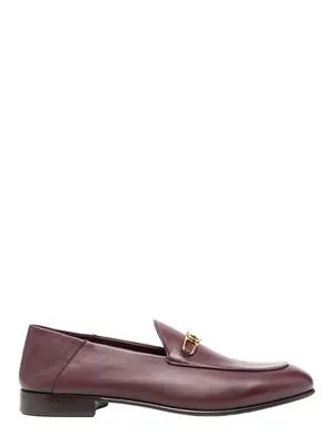 FERRAGAMO Melbourne Gancini-Buckle Loafers Red