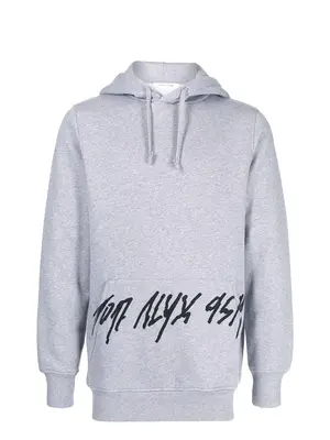 1017 Alyx 9sm Logo-print Drawstring Hoodie - Grey