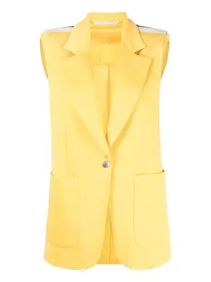 Palm Angels Track Stripe-detail Sleeveless Blazer - Yellow