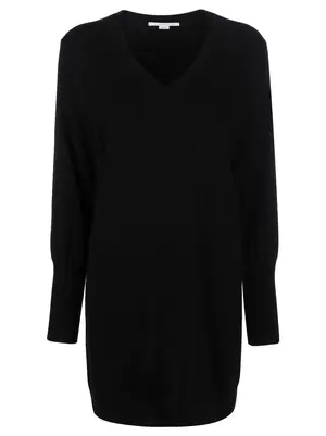 Stella McCartney V-neck Knit Dress - Black