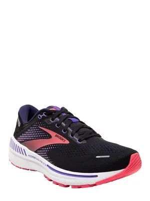 Brooks Brooks Adrenaline GTS 22 Sneaker Black/ Purple/ Coral