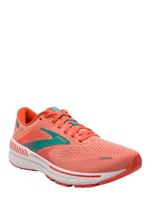 Brooks Brooks Adrenaline GTS 22 Sneaker Coral/ Latigo Bay/ White