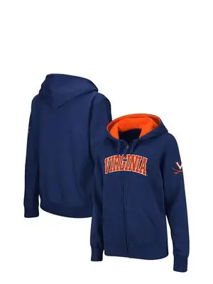 COLOSSEUM Virginia Cavaliers Arched Name Full-zip Hoodie - Navy