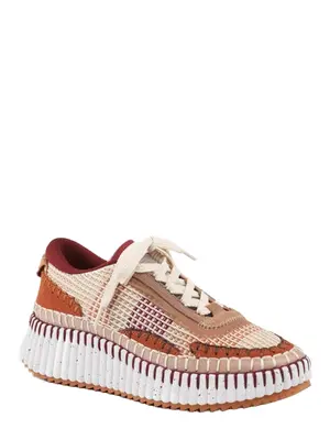 Chloé Chloé Nama Platform Sneakers Dark Tan