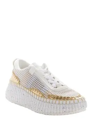 Chloé Chloé Nama Platform Sneakers Gold