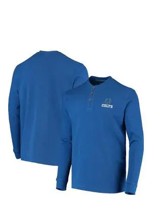 DUNBROOKE Indianapolis Colts Logo Maverick Thermal Henley Long Sleeve T-shirt - Royal