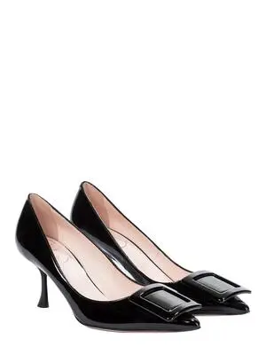 ROGER VIVIER Viv' In The City 65 Patent Leather Pumps - Black