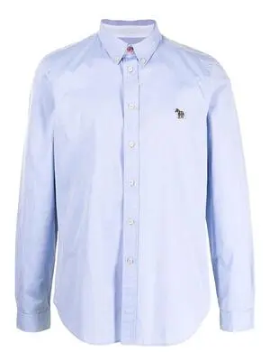 Paul Smith Zebra Patch Cotton Shirt - Blue