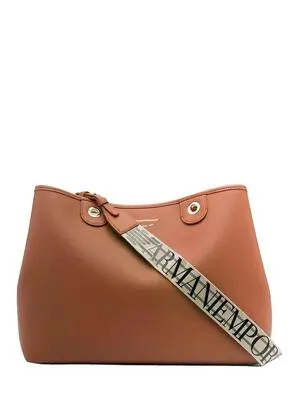 Emporio Armani Logo-strap Tote Bag - Brown