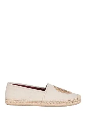 Dolce & Gabbana Embroidered Canvas Espadrilles - Neutrals
