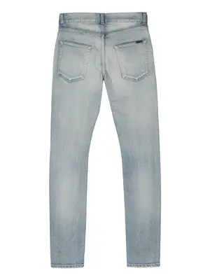 Saint Laurent Ripped Skinny Jeans - Blue